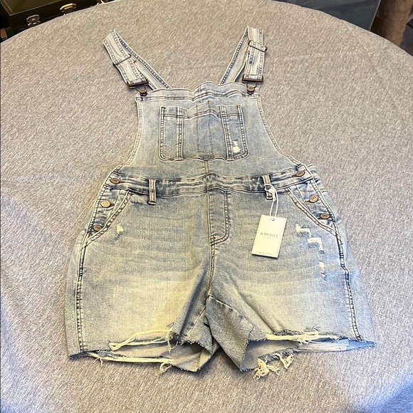 Judy Blue | Jeans | Judy Blue Light Blue Distressed Denim Overalls ...